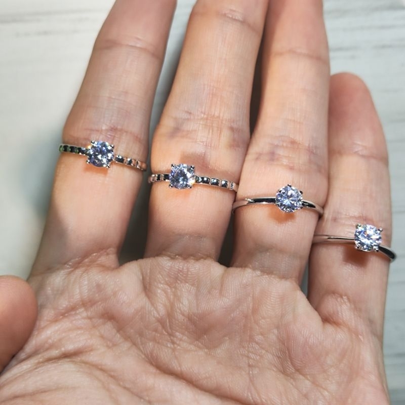 Jual Cincin mata satu mas putih 1 gr - 1.5gr gram asli 17k 17 karat ...