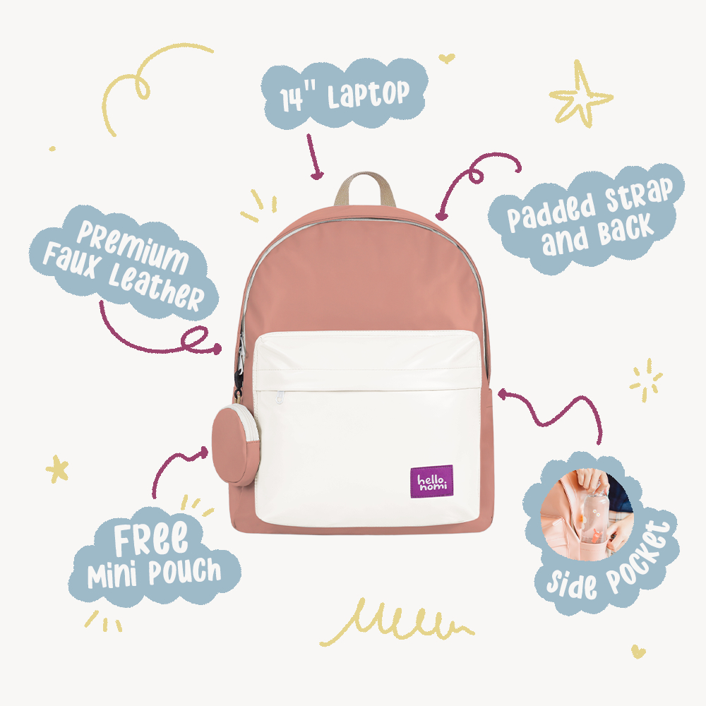 Jual LUNA Backpack Leather Tas Kulit Ransel Sekolah Pastel Color wanita ...