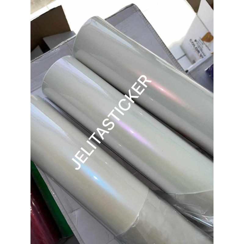 Jual [ ROLL ] Sticker Putih Mutiara Lembayung / Skotlet Putih Lembayung ...