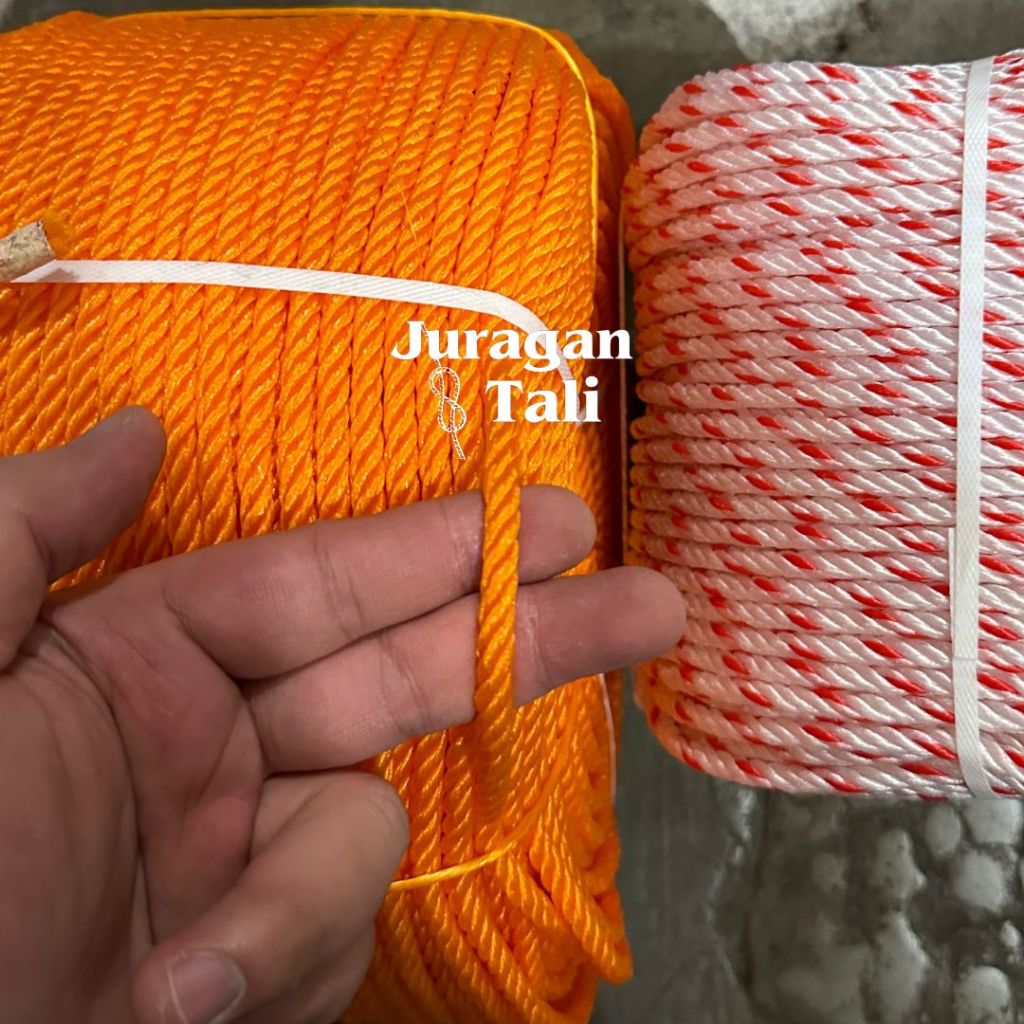 Jual Tali Tambang Nylon PE - Ukuran 6 mm (1 ROLL : 200METER) | Shopee ...