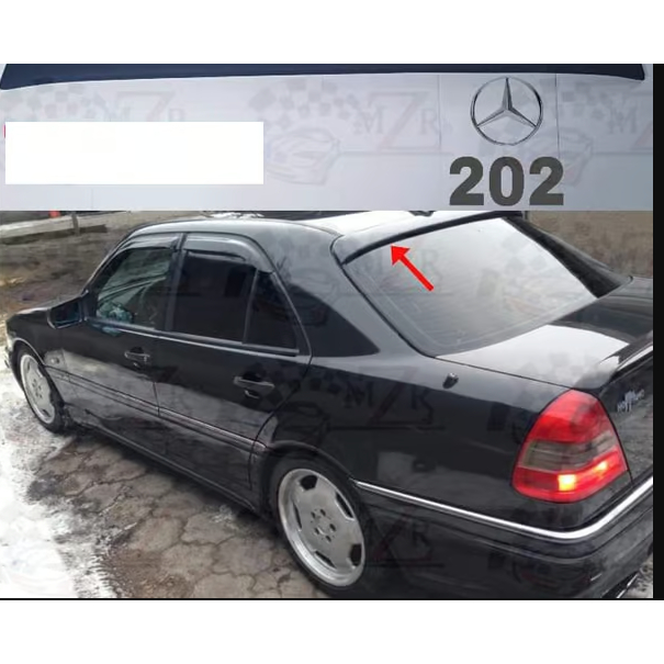 Jual Roof spoiler kaca belakang mercedes benz c-class w202 Lorinser ...