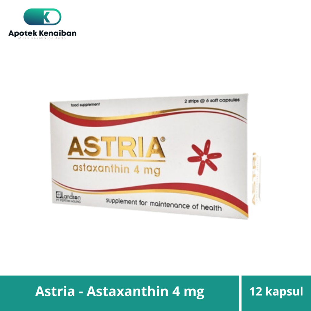Jual ASTRIA ASTAXANTHIN 4MG BOX 12 KAPSUL | Shopee Indonesia