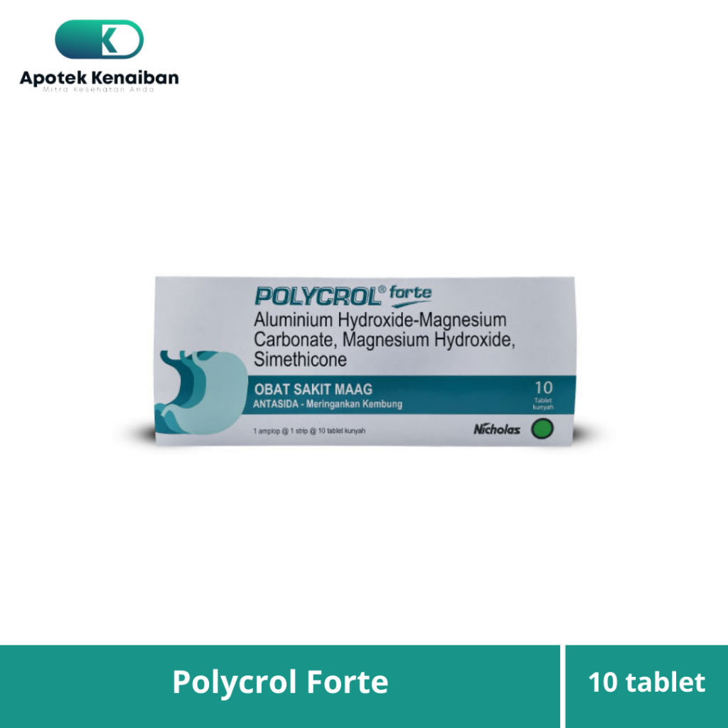 Jual POLYCROL FORTE 10 TABLET OBAT SAKIT MAAG / KEMBUNG | Shopee Indonesia