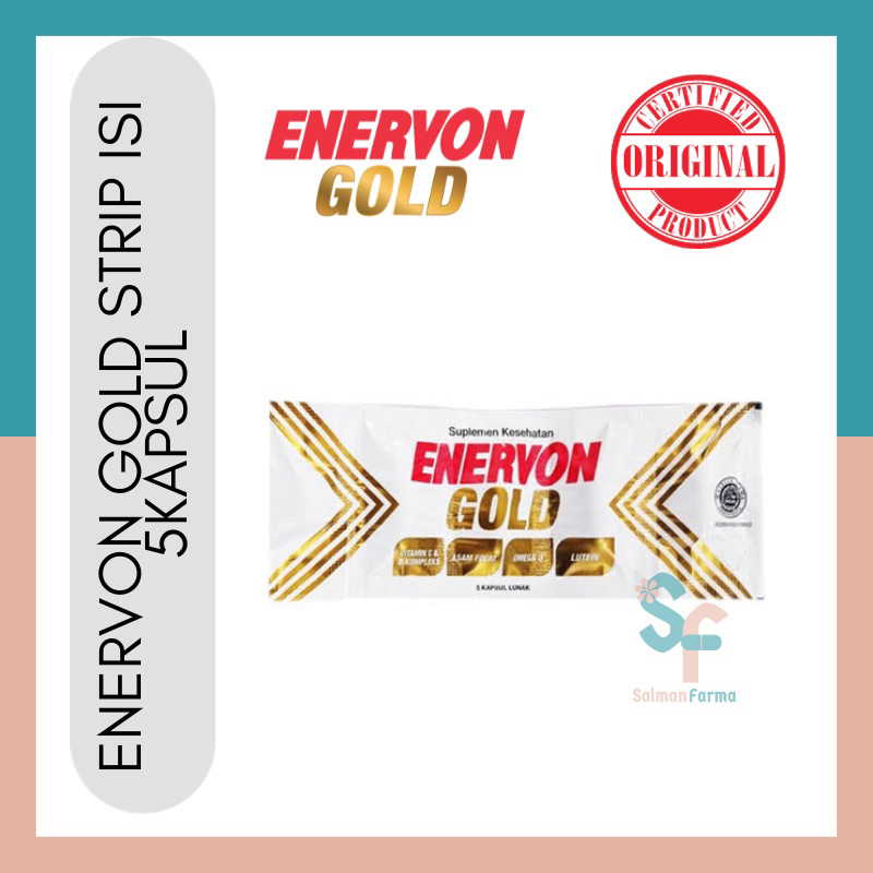 Jual [BUY 1 GET 1] ENERVON GOLD Multivitamin Strip Isi 5 Kapsul ...
