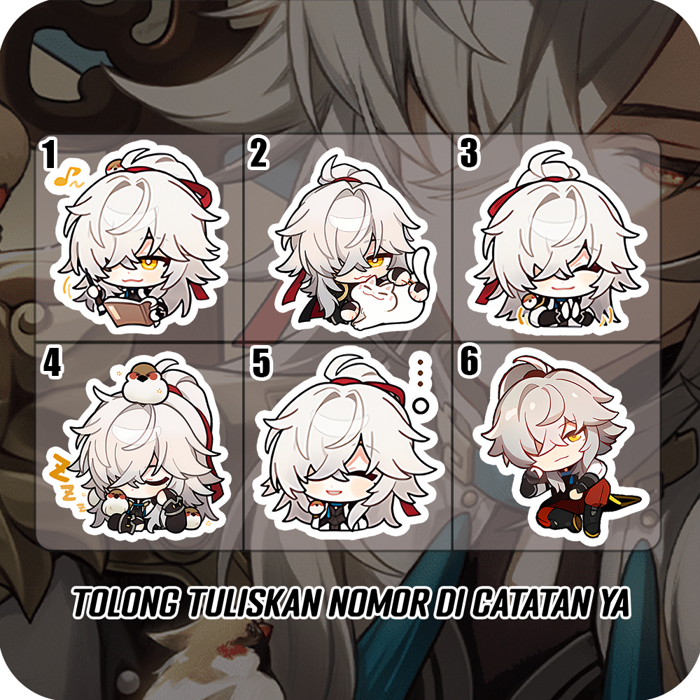 Jual Stiker Glossy Jingyuan Honkai Star Rail, Sticker Anime Lucu Untuk ...