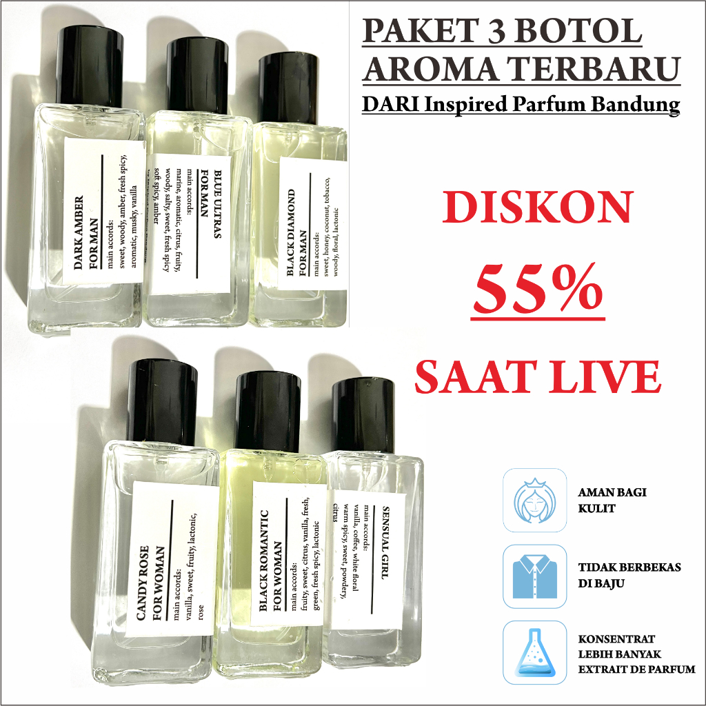 Jual [DISKON KHUSUS LIVE AJA] PAKET 3 BOTOL 30ML VARIAN TERBARU DARI ...