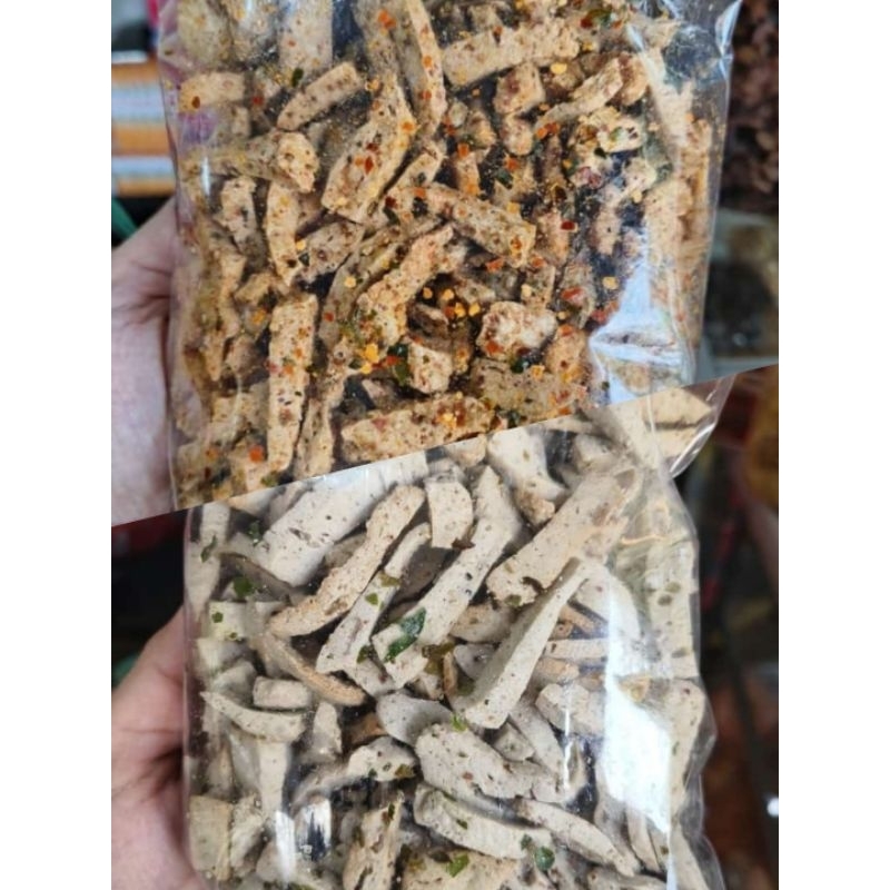 Jual Basreng Viral Stik/Coin Daun Jeruk Asin dan Pedas 200gr | Shopee ...