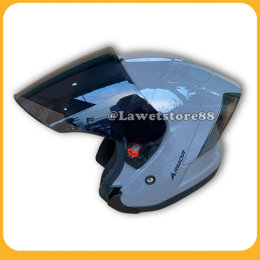 Jual Helmets Sepeda Motor Half Face Js Armor Yakuza Solid Polos ...