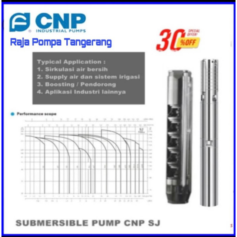 Jual Pompa Air Sumur Dalam CNP SJ 8-18 3Kw 4Hp 380V Submersible Pump ...