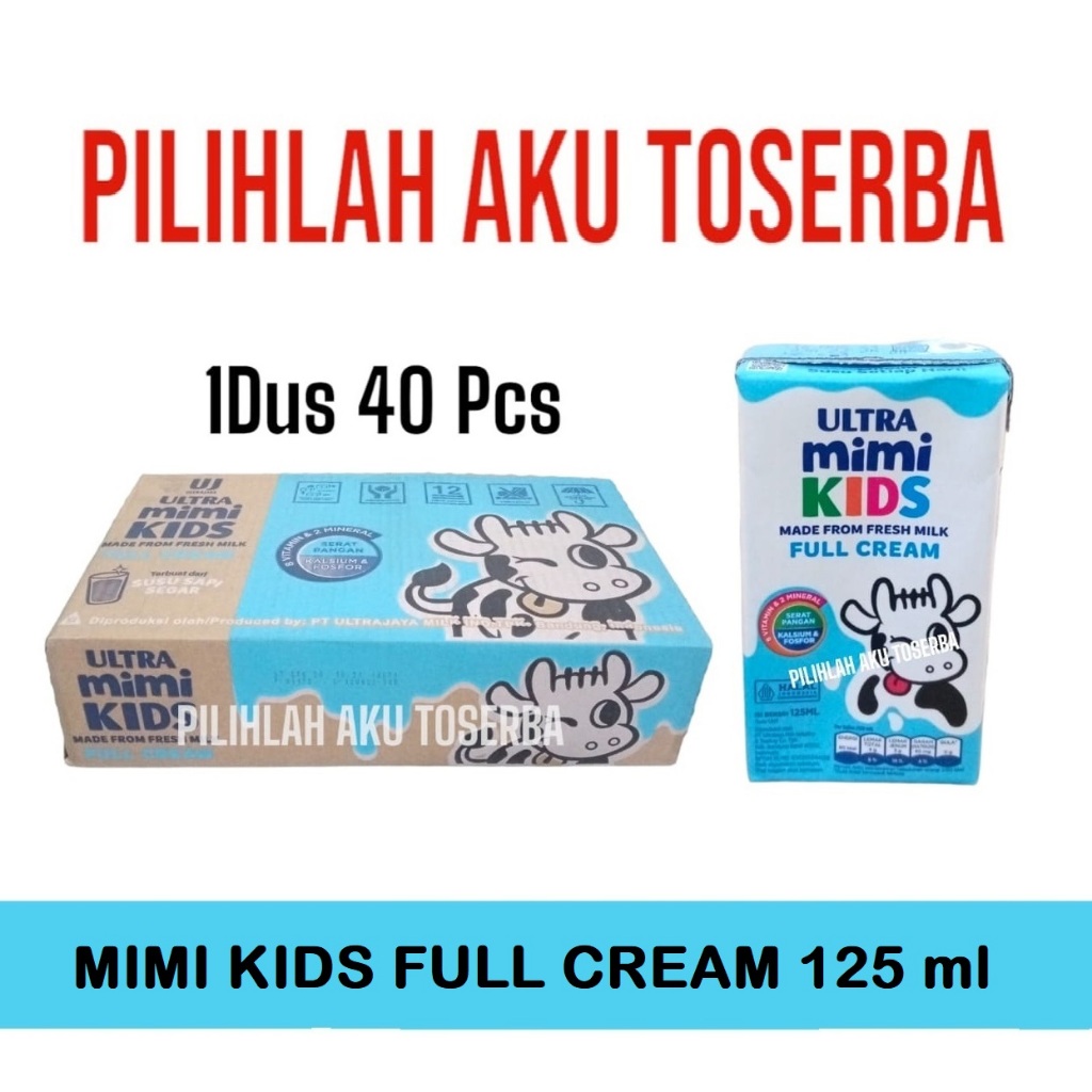 Jual Susu Ultra Mimi Kids FULL CREAM 125 ml - (1 DUS ISI 40 PCS ...