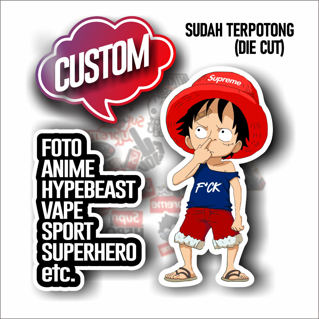 Jual 107 Sticker Pack logo custom foto sendiri / hypebeast aesthetic ...