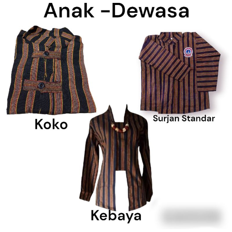 Jual BAJU ADAT JAWA//SURJAN LURIK DEWASA/KEBAYA LURIK/LURIK ANAK ... Jual BAJU ADAT JAWA//SURJAN LURIK DEWASA/KEBAYA LURIK/LURIK ANAK ...