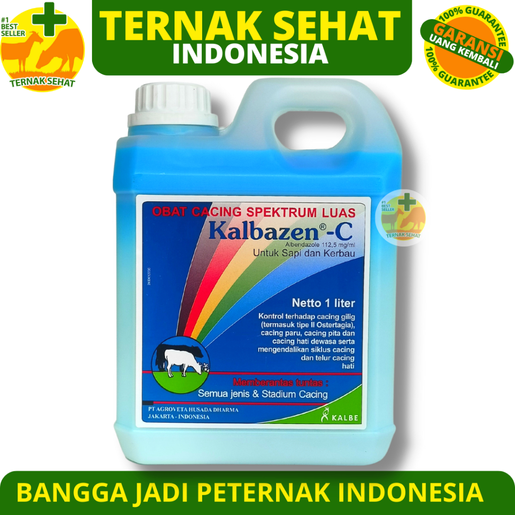 Jual KALBAZEN C 1 Liter - Obat Cacing Oral Ampuh Basmi Semua Jenis ...