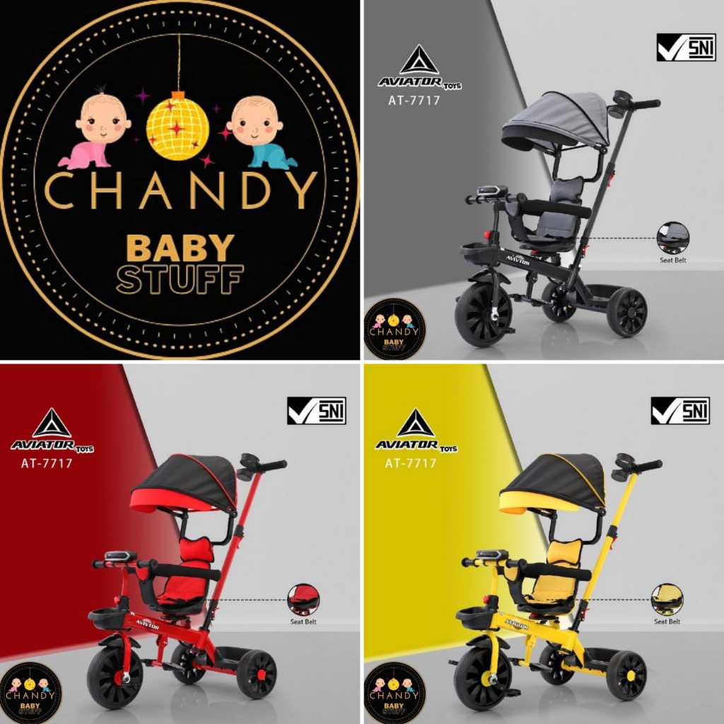 Jual SEPEDA ANAK RODA TIGA AVIATOR AT 7717 KURSI BISA DI PUTAR, MUSIK ...