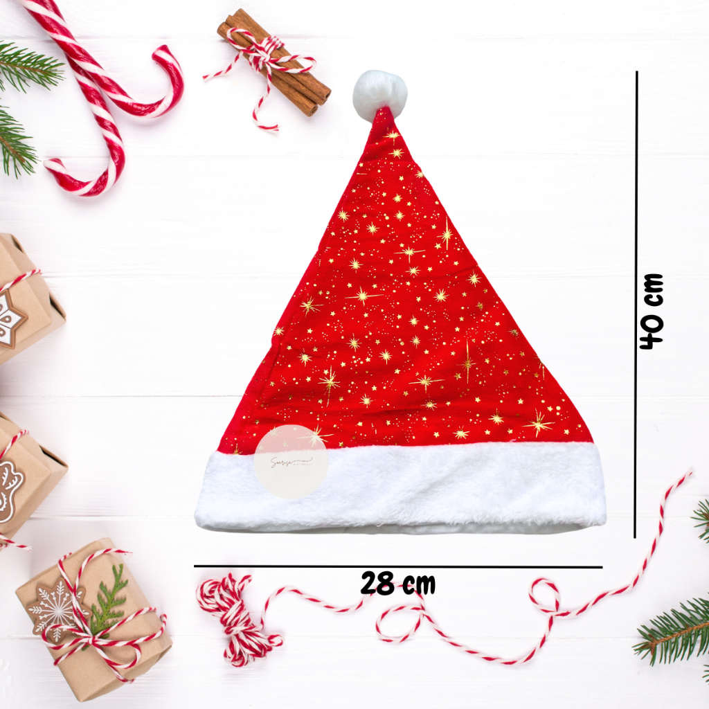 Jual Topi Christmas Motif / Topi Natal Santa Claus / Topi Merry ...