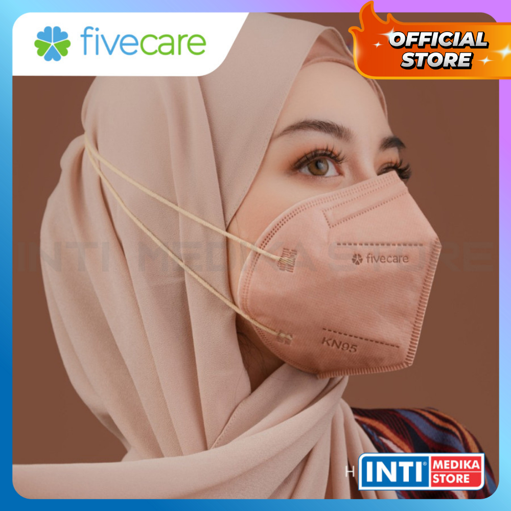 Jual FIVECARE - Masker KN95 3D 6ply Headloop Jilbab Hijab | Surgical ...
