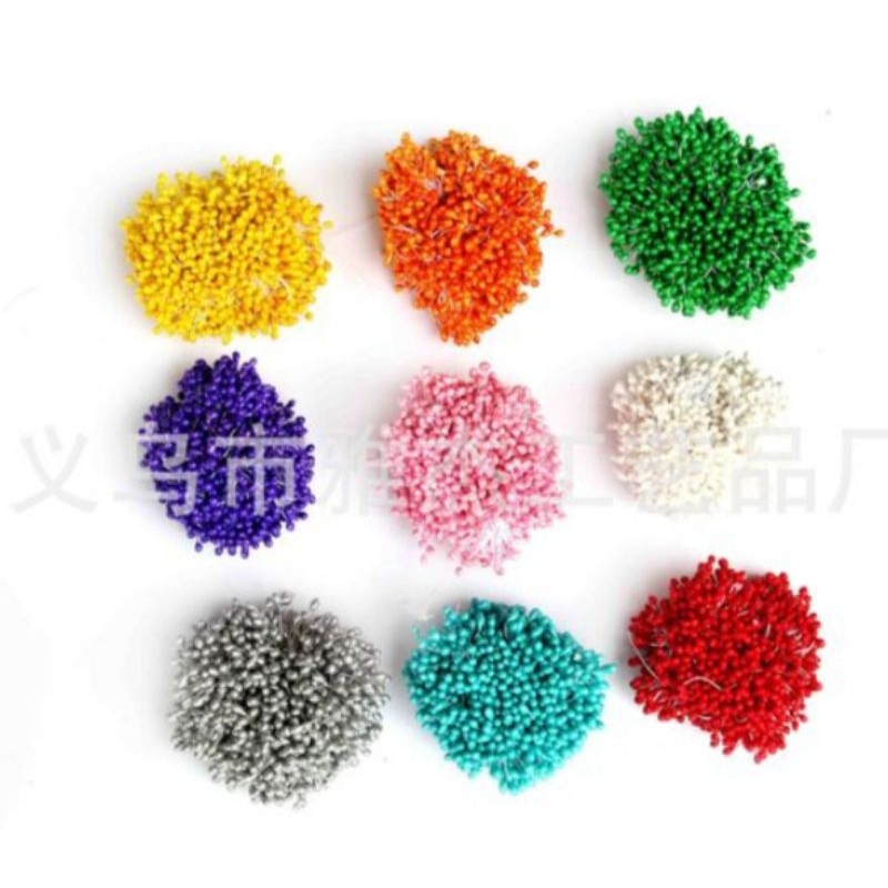 Jual putik bunga plastik / putik sari artificial / putik benang sari ...