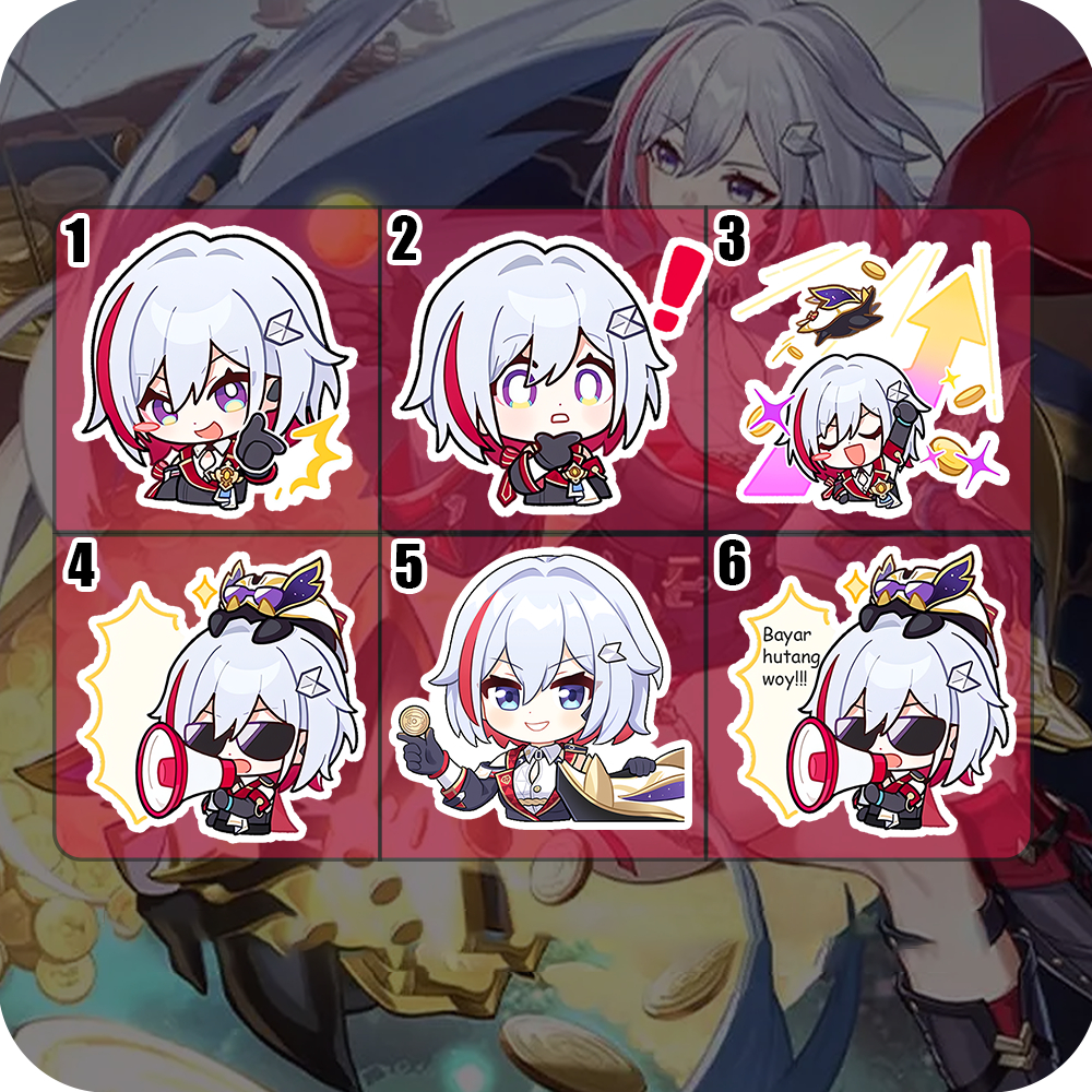 Jual Stiker Glossy 1 SET Honkai Star Rail HSR, Sticker Anime Lucu Untuk ...