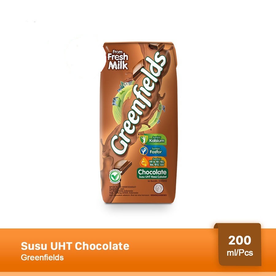 Jual SUSU COKLAT UHT GREENFIELD CHOCOLATE MILK 200ML | Shopee Indonesia
