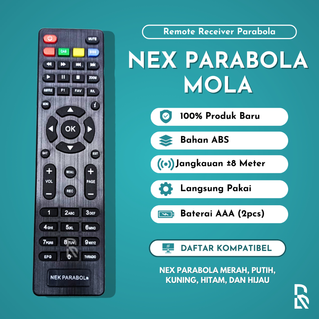 Jual Remot / Remote Receiver Nex Parabola Mola Nex Parabola / ecer dan ...