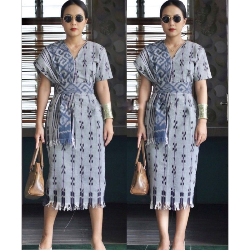 Jual Dress Tenun Ikat Etnik • Dress Tenun Troso • Dress Tenun Toraja • Baju Tenun Etnik Terbaru ...