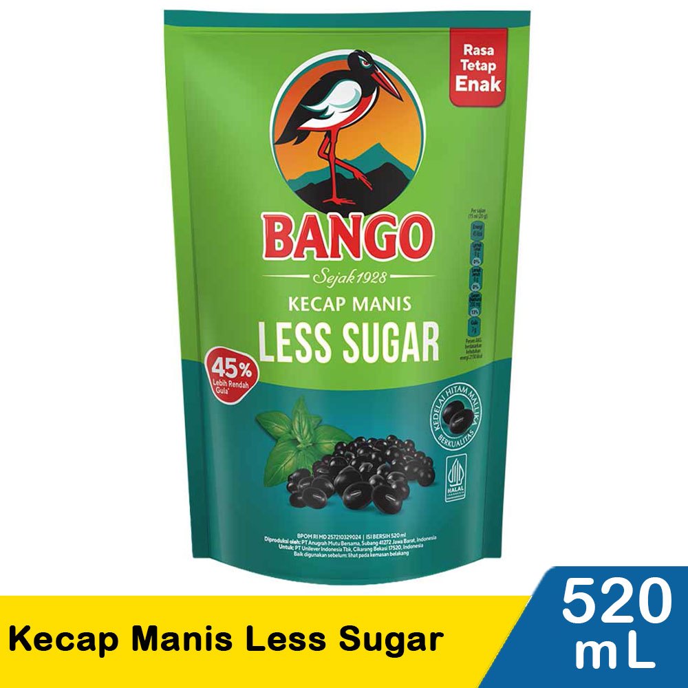 Jual Bango Kecap Manis Less Sugar 520ml | Shopee Indonesia