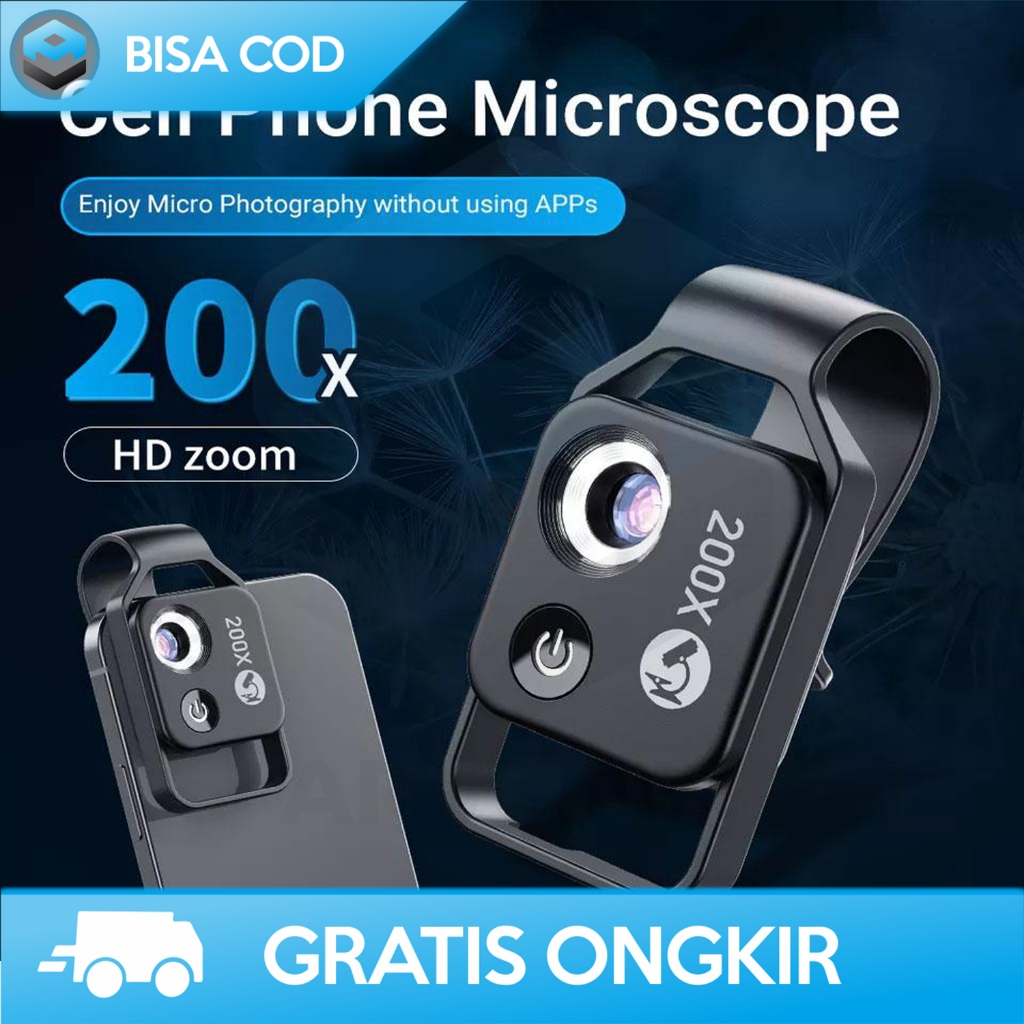Jual LENSA MICROSCOPE SMARTPHONE UNTUK FOTOGRAFI MIKRO LAMPU LED ZOOM ...