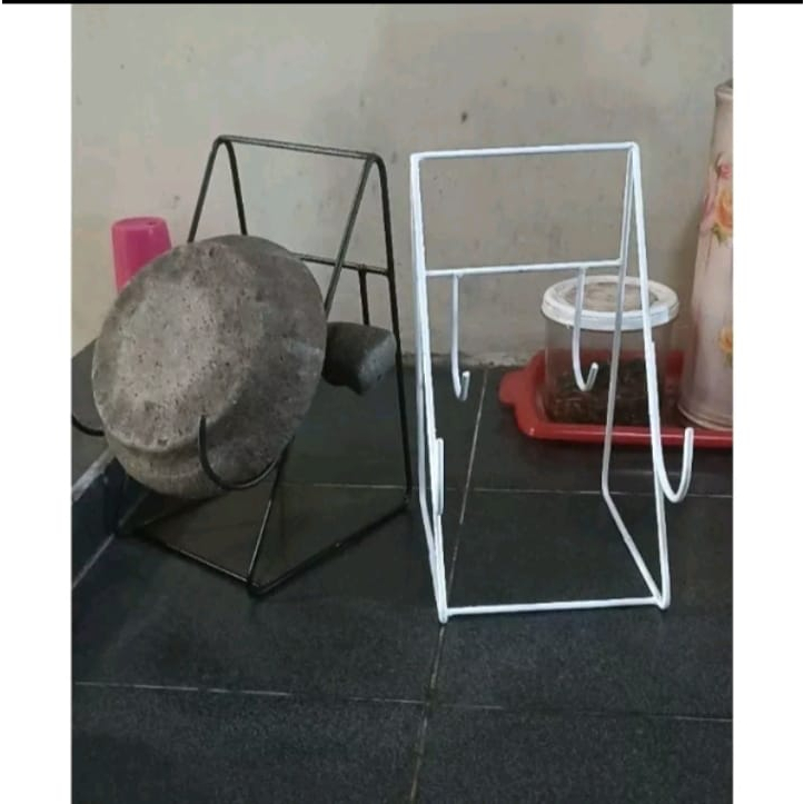 Jual Tatakan/ Dudukan tempat simpan cobek dan ulekan kayu/ batu ...