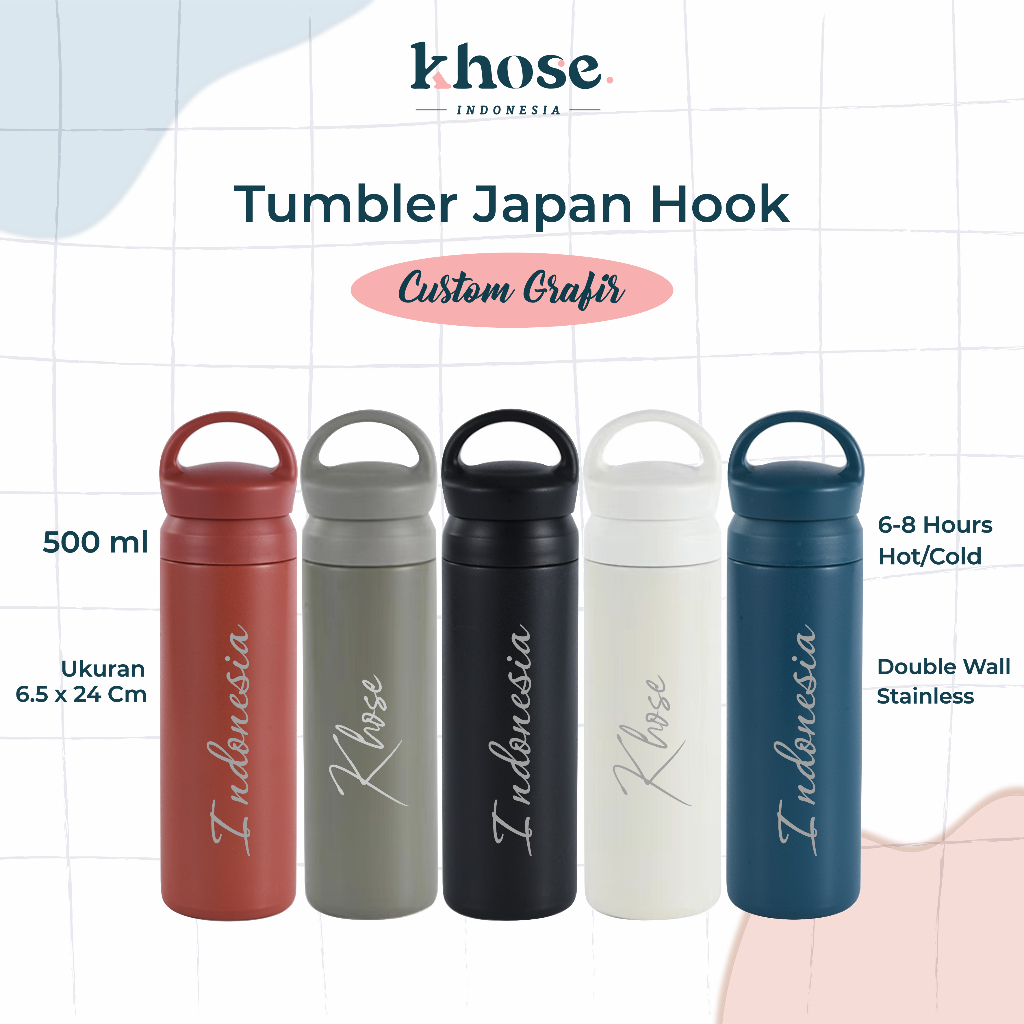 Jual KHOSE Tumblr Custom Japan Hook Stainless Laser Grafir 500 ml ...