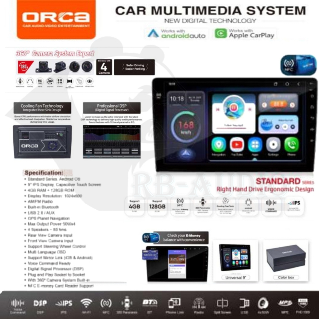 Jual Head Unit Android Orca New Standar NFC 9 inch - 10 inch Plus ...