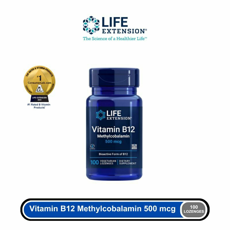 Jual LIFE EXTENSION Vitamin B12 Methylcobalamin 500 mcg - 100 ...