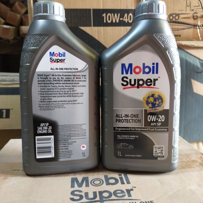 Jual Oli (mobil1) Mobil Super 0w-20 SP Fully Synthetic bensin 1L ...
