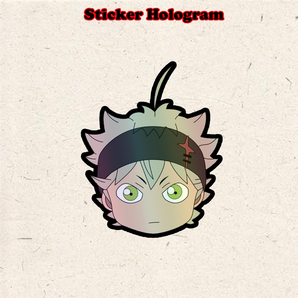 Jual Stiker Hologram anime Asta 1 Black clover sticker case hp & laptop ...