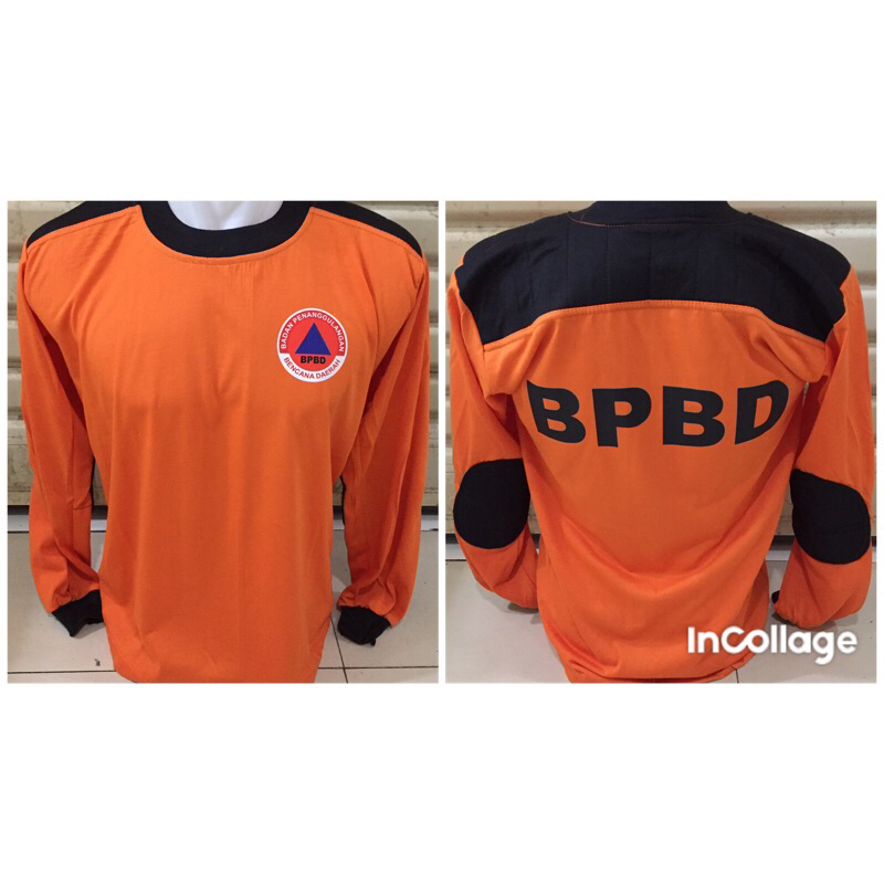 Jual kaos bpbd lengan panjang/kaos orange bpbd lengan panjang/kaos ...