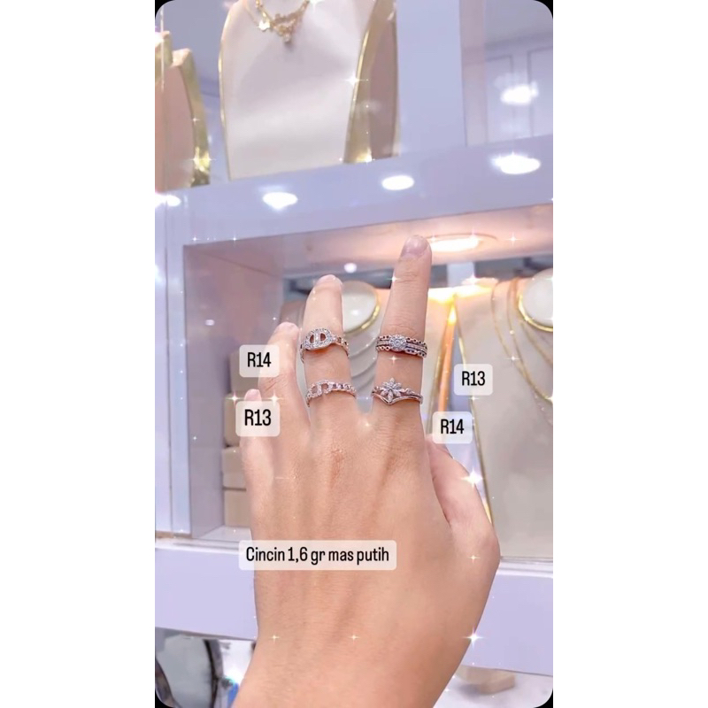Jual cincin mas putih terbaru berat 1,6 gr model baru | Shopee Indonesia