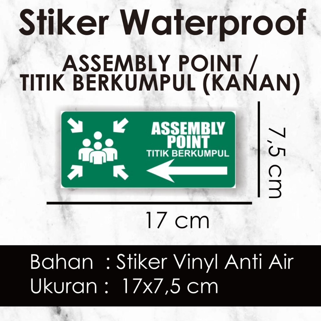 Jual STIKER RAMBU TANDA SIGN ARAH EXIT KELUAR TANGGA EMERGENCY DARURAT ...