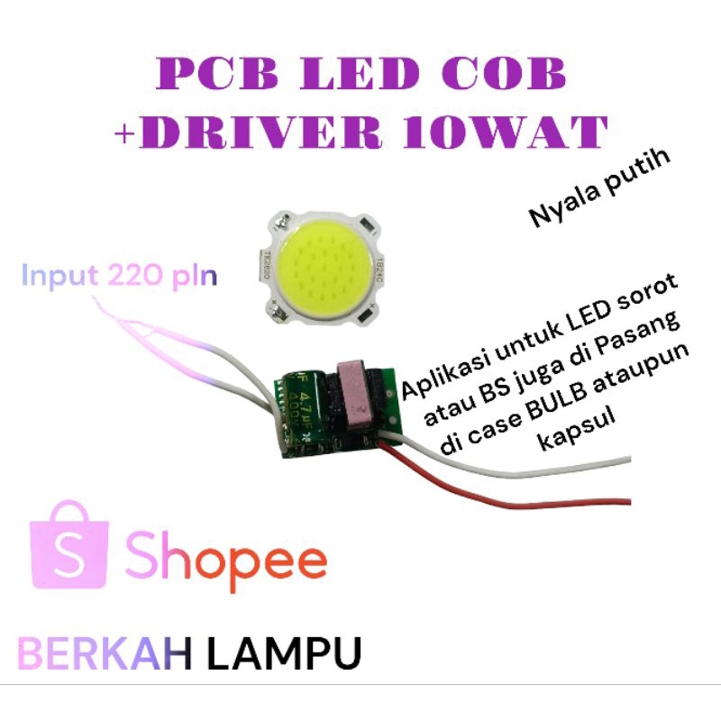Jual PCB LED COB +DRIVER 10W | Shopee Indonesia