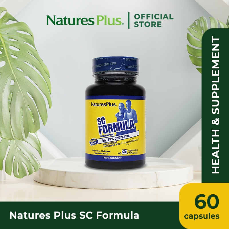 Jual Natures Plus SC Formula Sugar Control - 60 Capsules | Shopee Indonesia