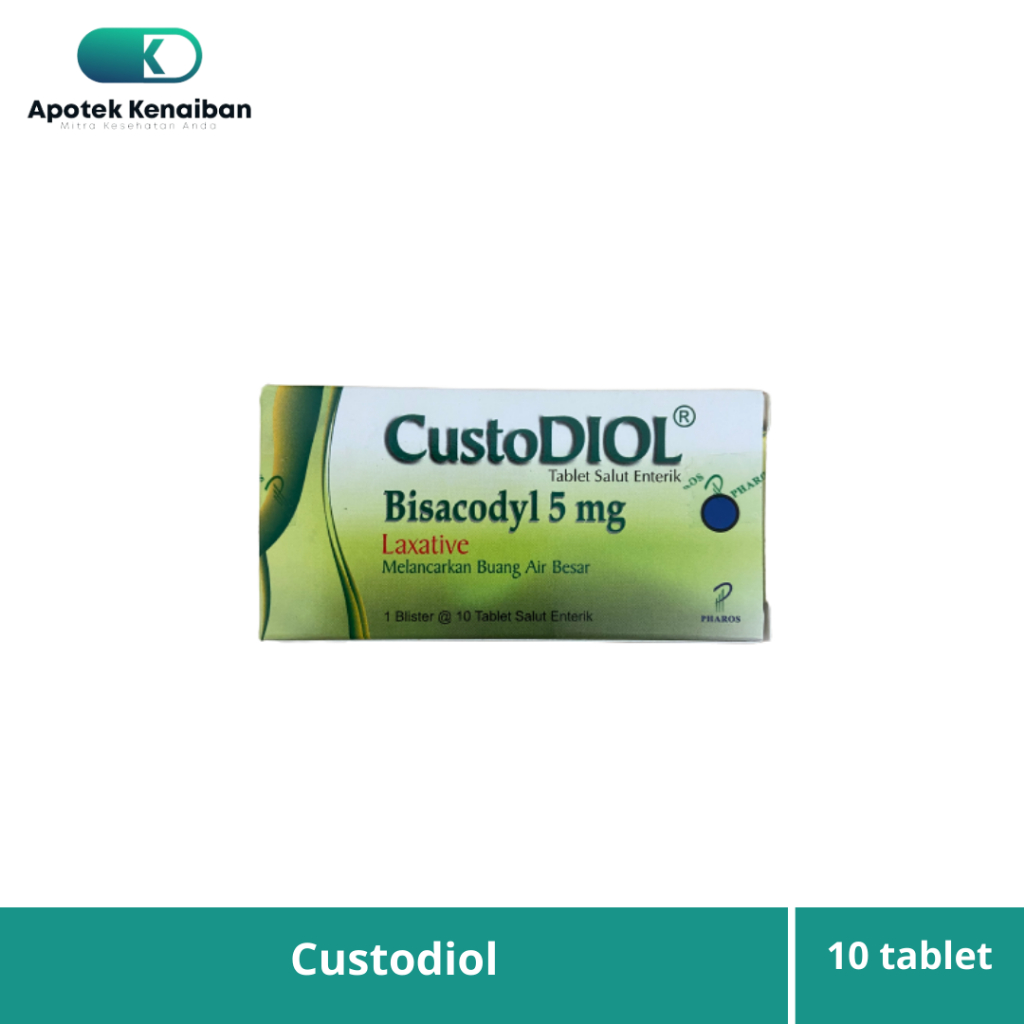 Jual CUSTODIOL STRIP 10 TABLET BISACODYL 5 MG ATASI SEMBELIT SUSAH BAB ...