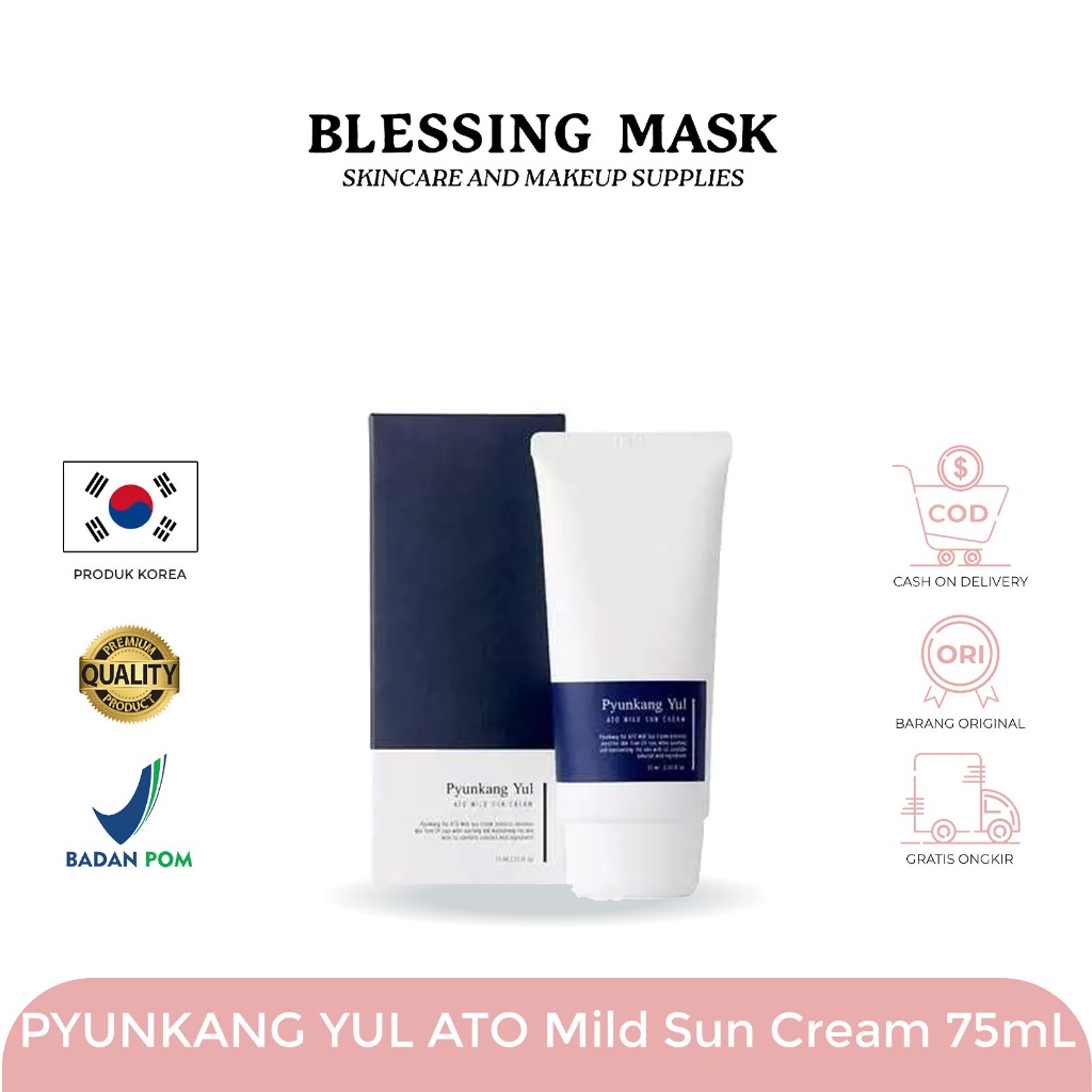Jual PYUNKANG YUL ATO Mild Sun Cream 75mL | Sunscreen Wajah SPF 50 PA ...