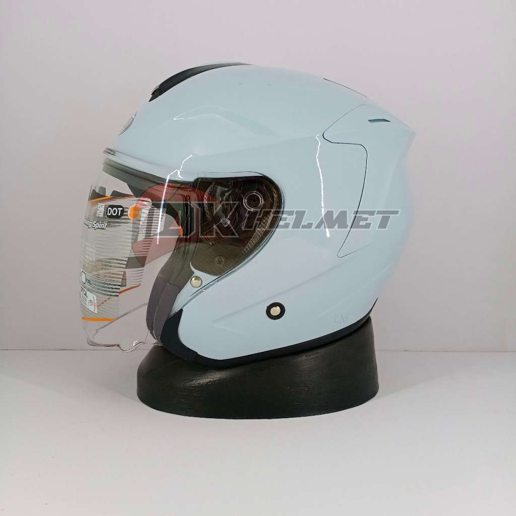 Jual Helm Half Face INK Dynamic Solid Steel Blue Glossy Polos Steel ...