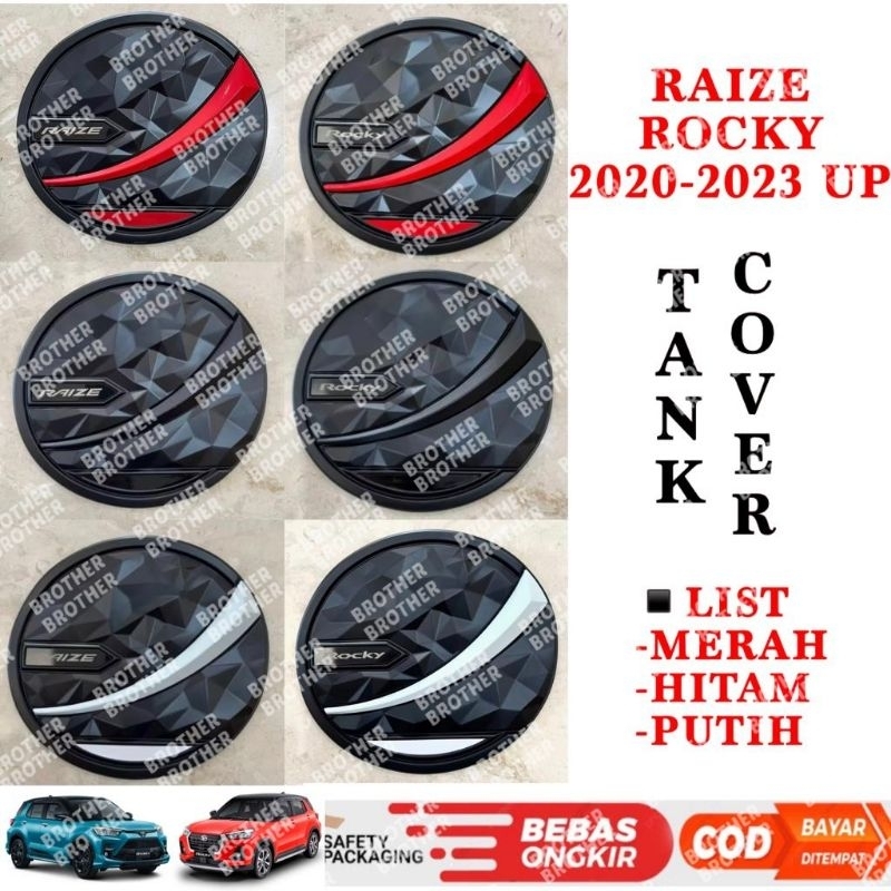 Jual Tank Cover Raize Rocky 2021 2023 2024 2025 Hitam List Merah Putih ...