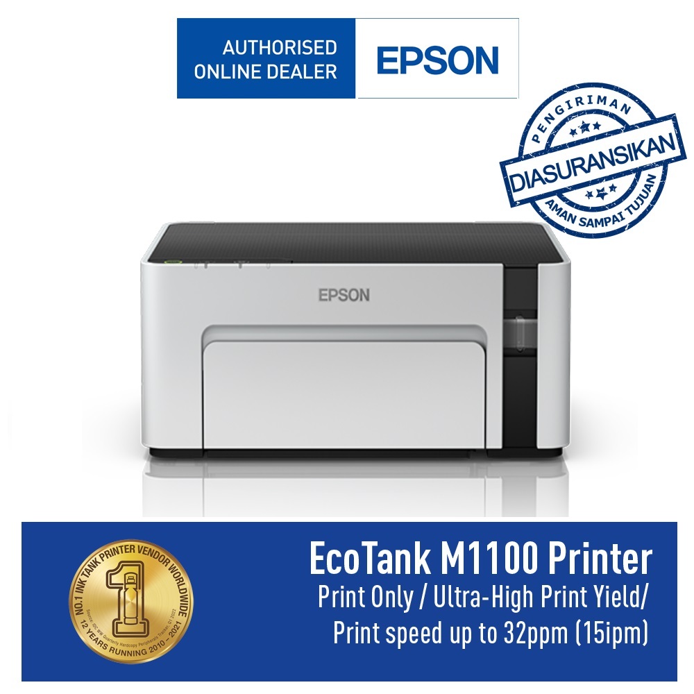 Jual Printer Epson EcoTank Monochrome M1100 Ink Tank | Shopee Indonesia