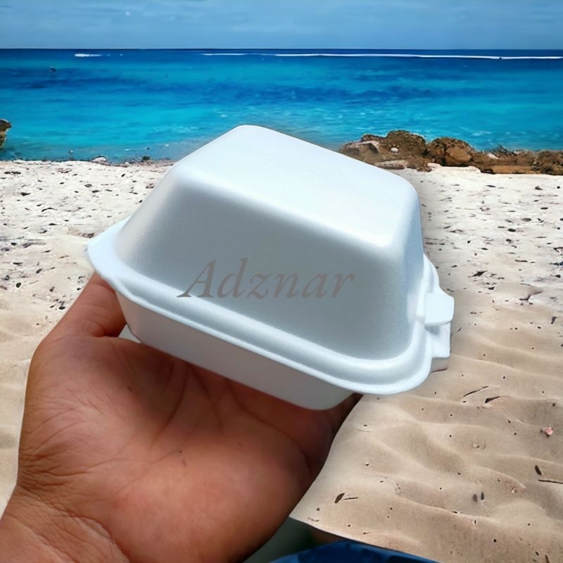 Jual Styrofoam gabus ukuran burger/ kotak burger sterofoam/kemasan ...