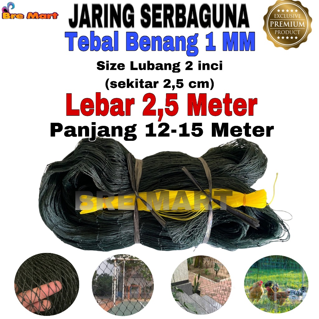 Jual Jaring Ayam Lubang 2 cm Lebar 2,5 Meter Benang Tebal / Jaring ...