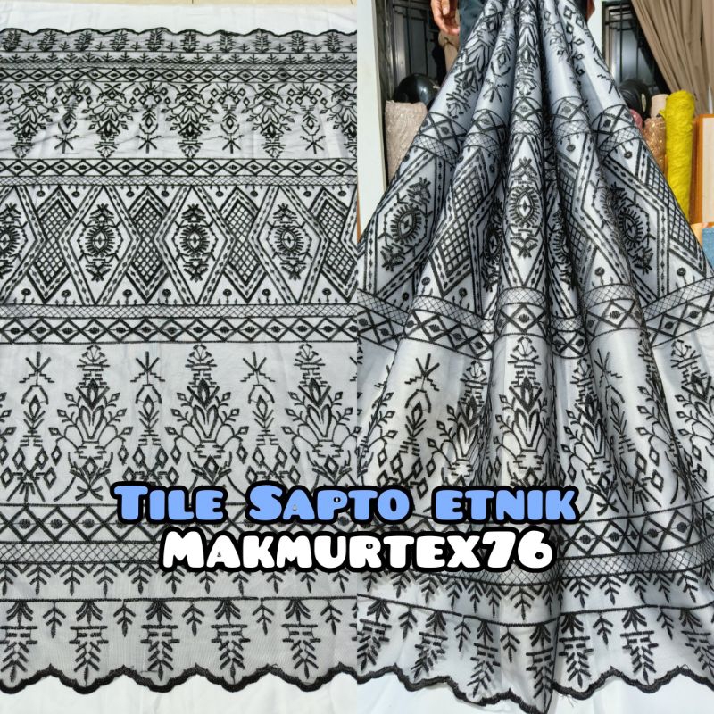 Jual Kain Tile Sapto Etnik/Tile Elisab/Tile Border/Bahan Kebaya ...