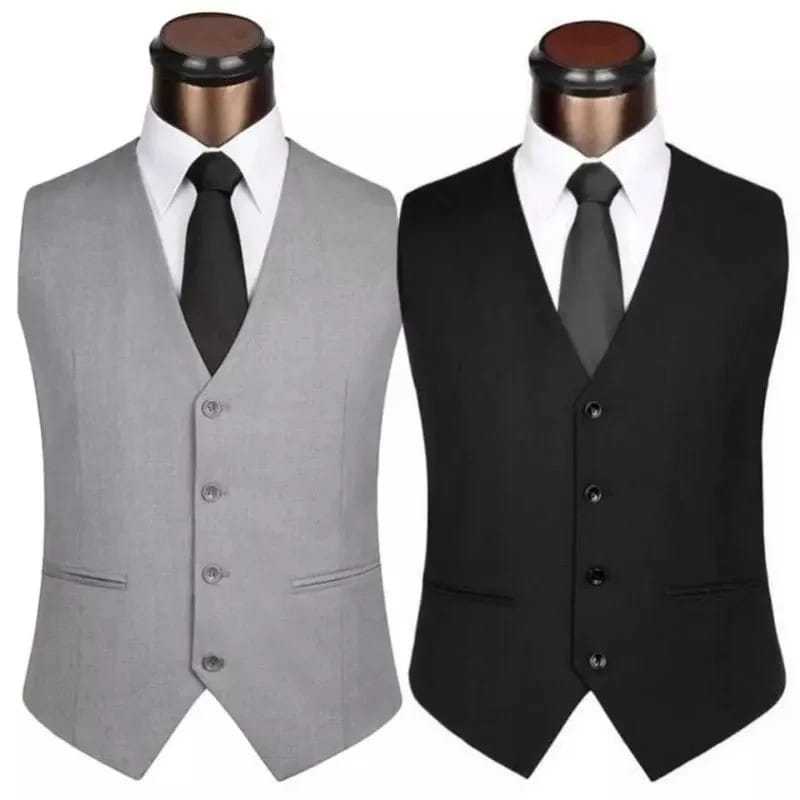 Jual Rompi Vest Jas Pria Formal Hitam Slimfit Kerja Kantor Premium ...