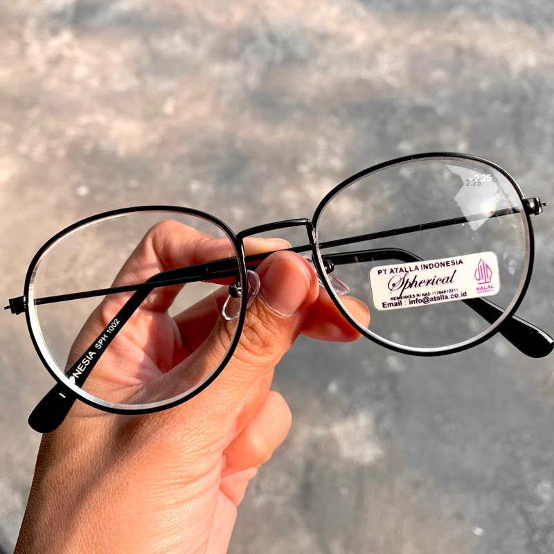 Jual Kacamata Minus Frame Besi Original Model Oval Lebar | Shopee Indonesia