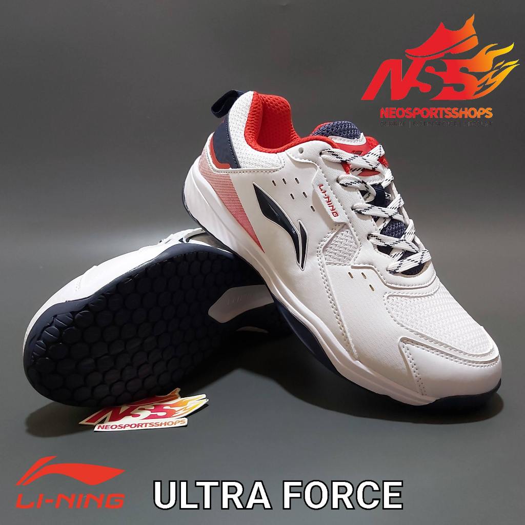 Jual Sepatu Badminton Lining Ultra Force AYTS 095-3 White Navy Red ...
