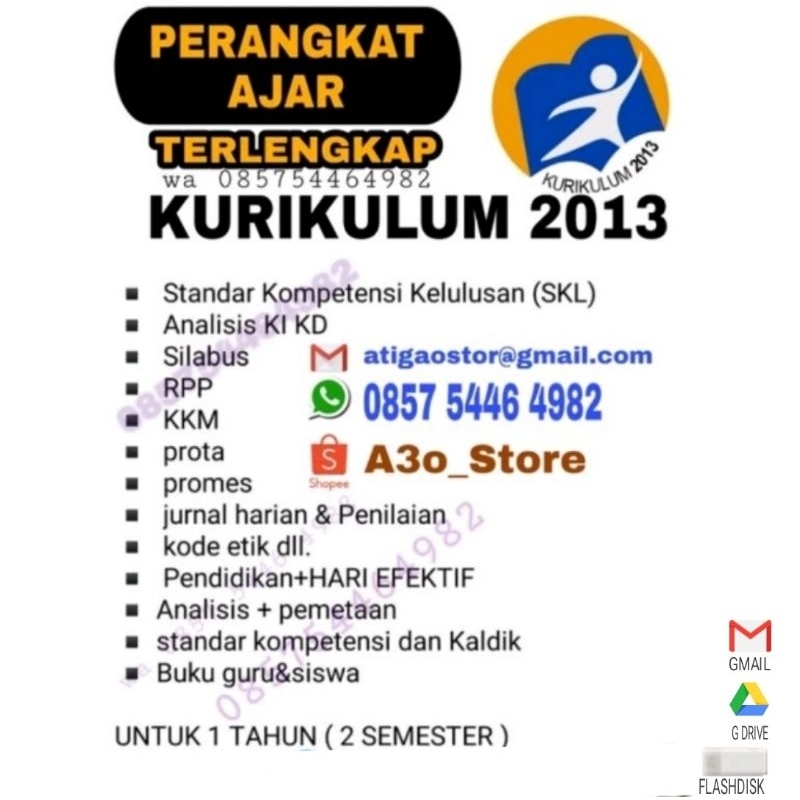 Jual PERANGKAT AJAR KURIKULUM 2013 (K13) MAPEL DAN KELAS PILIHAN ...